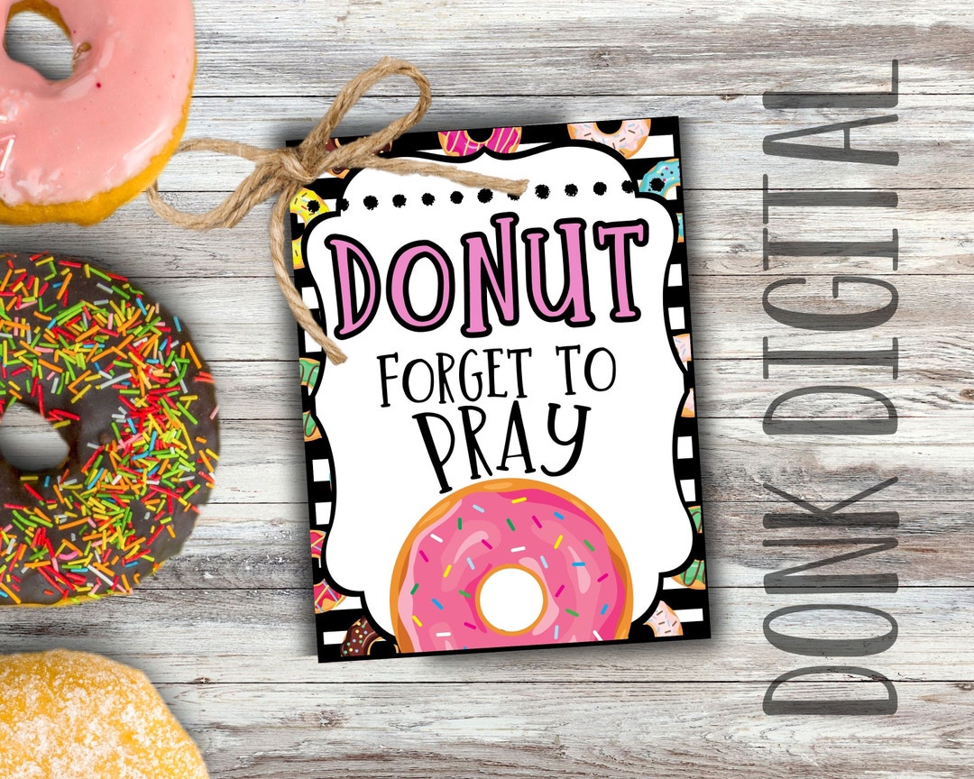 Donut Forget to Pray - Sunday School Printable - Church Printable ...