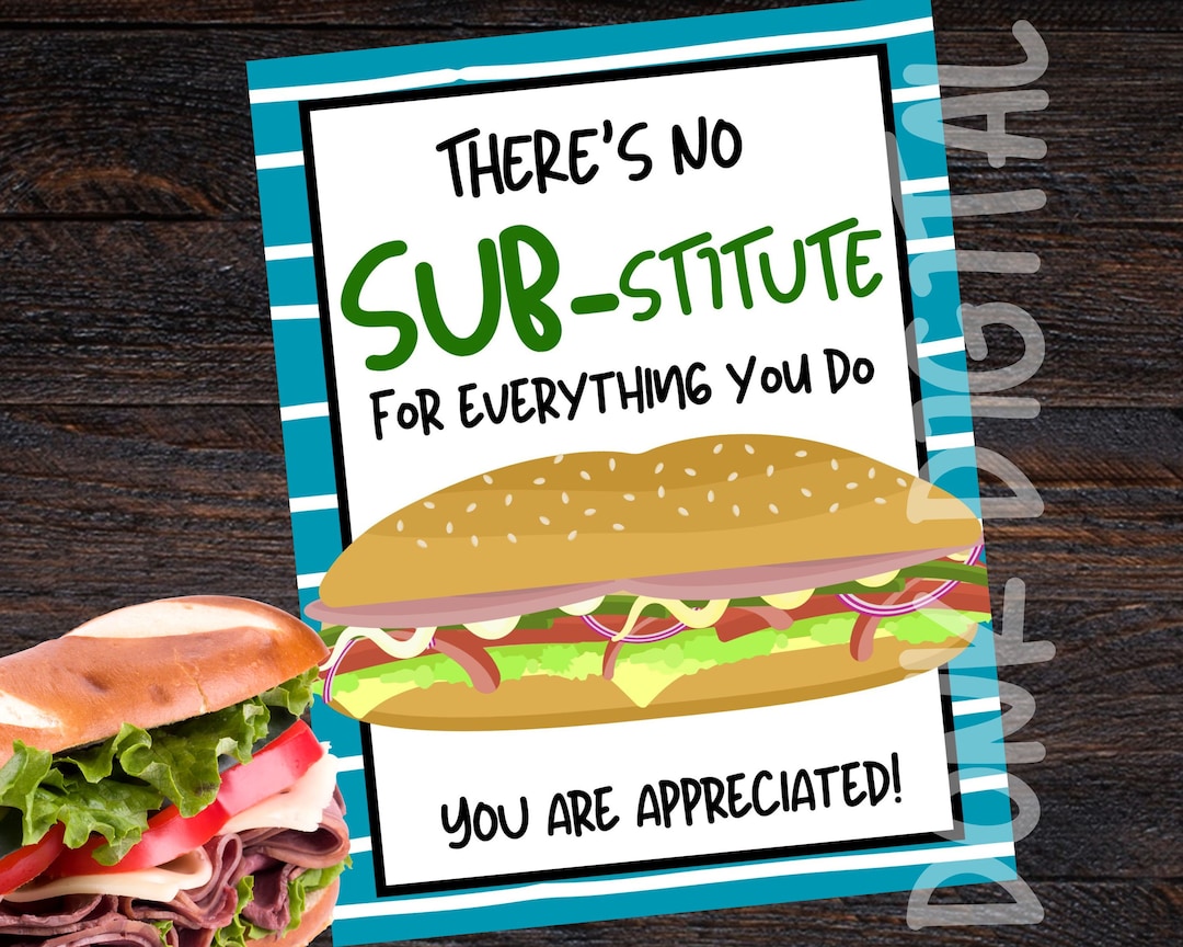 Sub Sandwich Appreciation Sign Employee Appreciation - Etsy