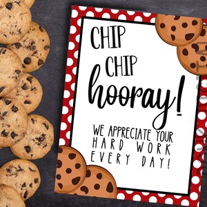 Chip Chip Hooray Appreciation Sign- Teacher Lunch-cookie Sign -staff ...