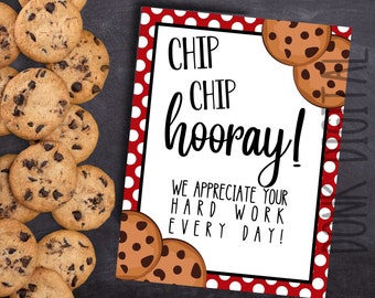 Cookie Sign, Appreciation Printable, Chip Chip Hooray, Breakfast Brunch ...