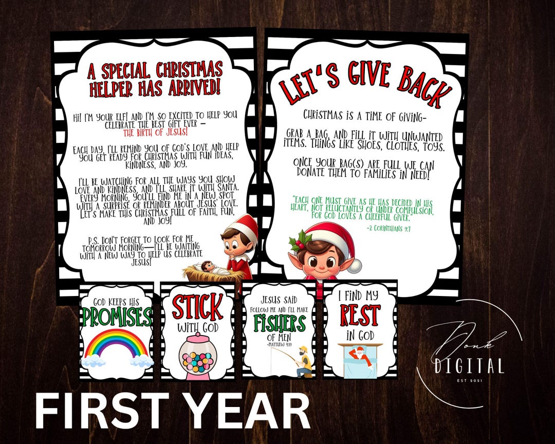 Christ-centered Elf Kit: Christmas Activity Printables (digital ...