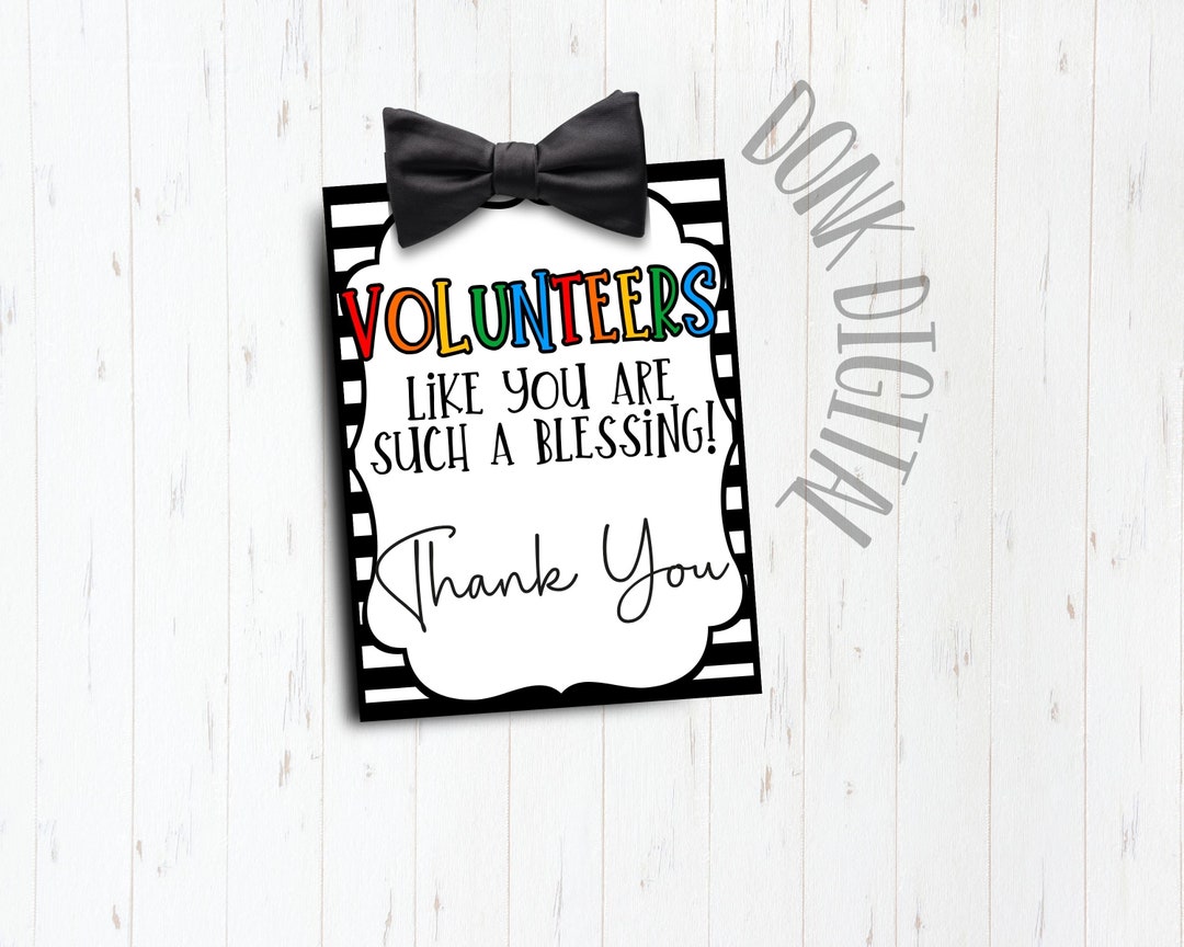 Volunteers Like You - Classroom Volunteer- Appreciation Week Hang Tag ...