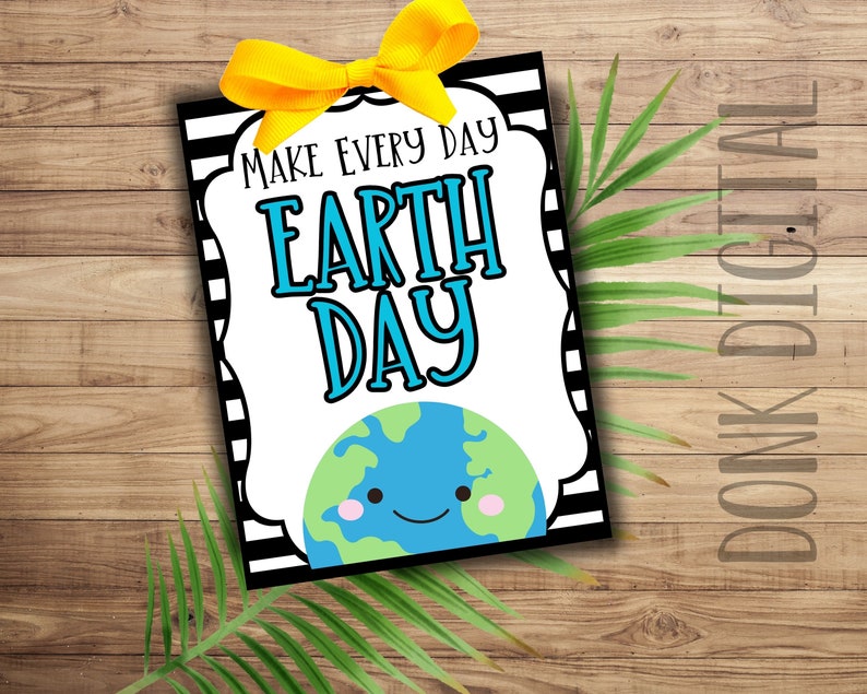 Happy Earth Day Tag Earth Day Printable April Printables - Etsy