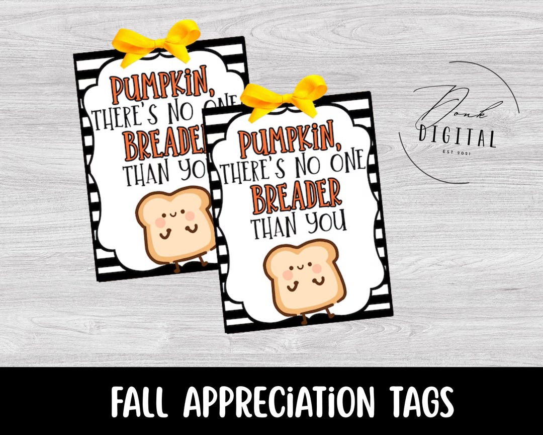 Pumpkin Bread Gift Tag: Printable (PDF) - Etsy