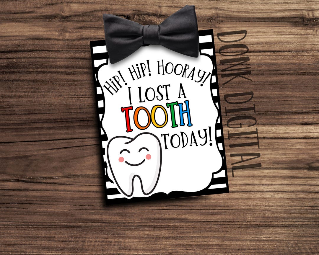 Lost Tooth Tag: Printable Student Gift, Milestone Keepsake (PDF) - Etsy