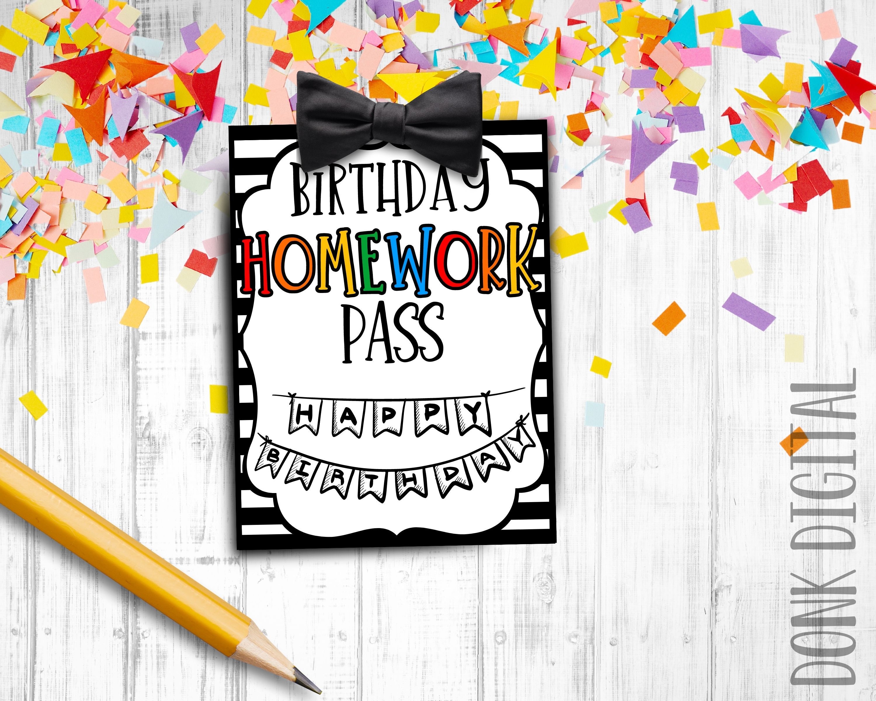 Homework Pass Clipart
