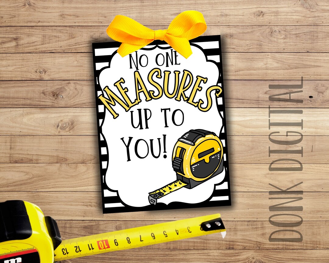 No One Measures up to You - Happy Fathers Day Tag- Fathers Day Gift-dad ...