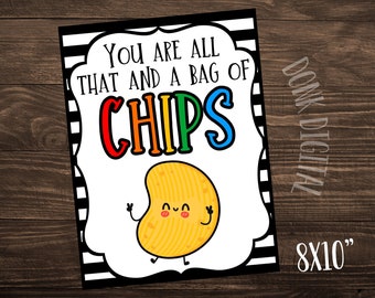 You're All That and a Bag of Chips Chip Tag - Etsy UK