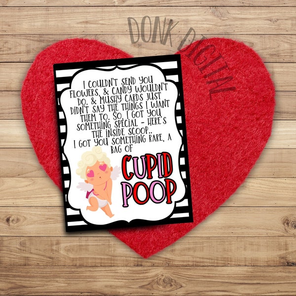 Valentines Card Poop - Etsy