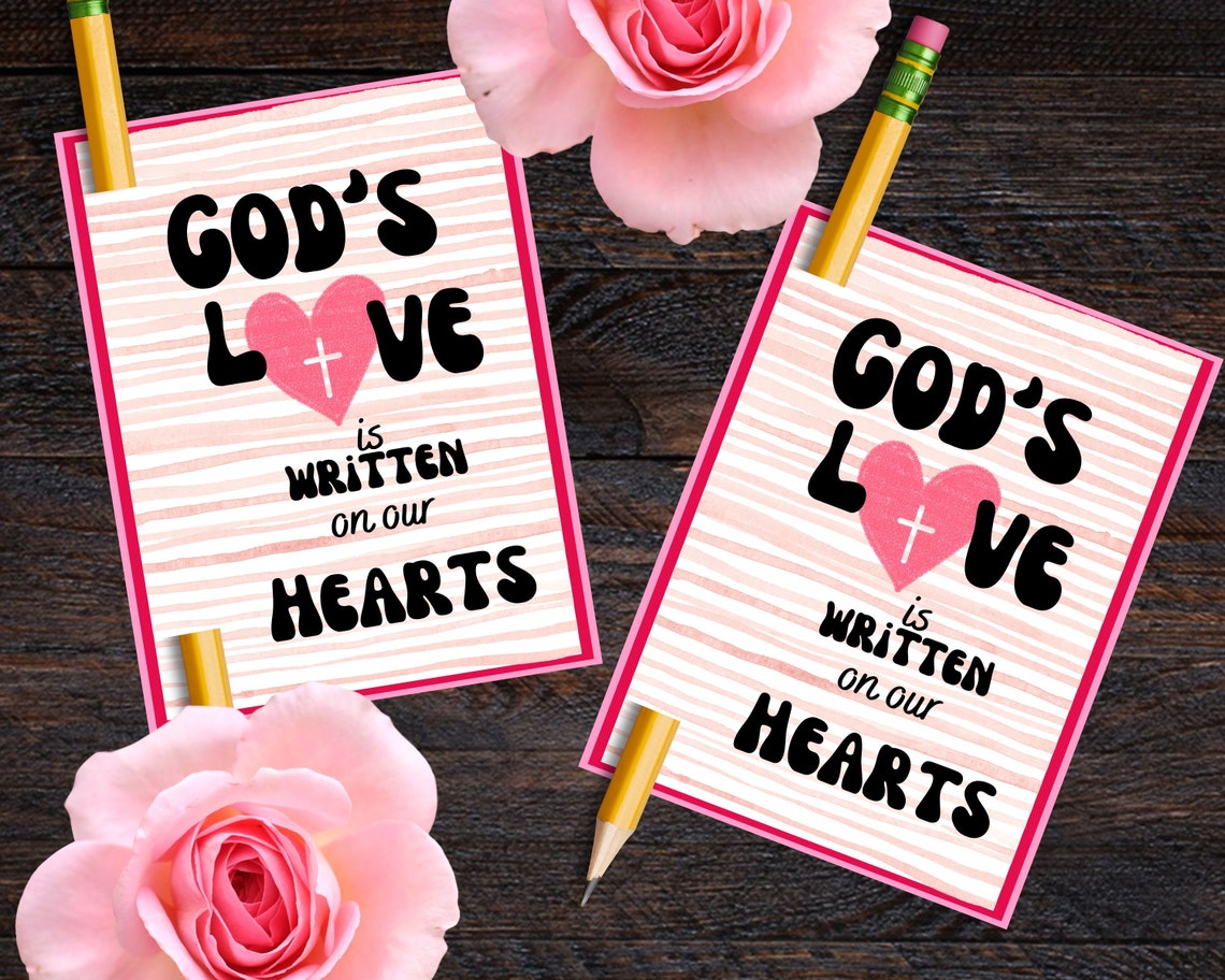 Christian Valentine's Day Cards: Printable (PDF) - Etsy