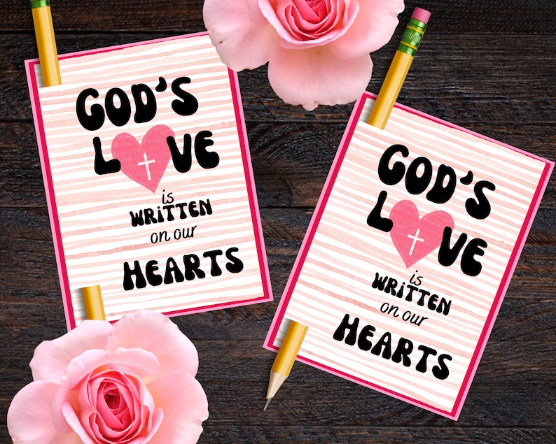 Christian Valentine's Day Cards: Printable (PDF) - Etsy