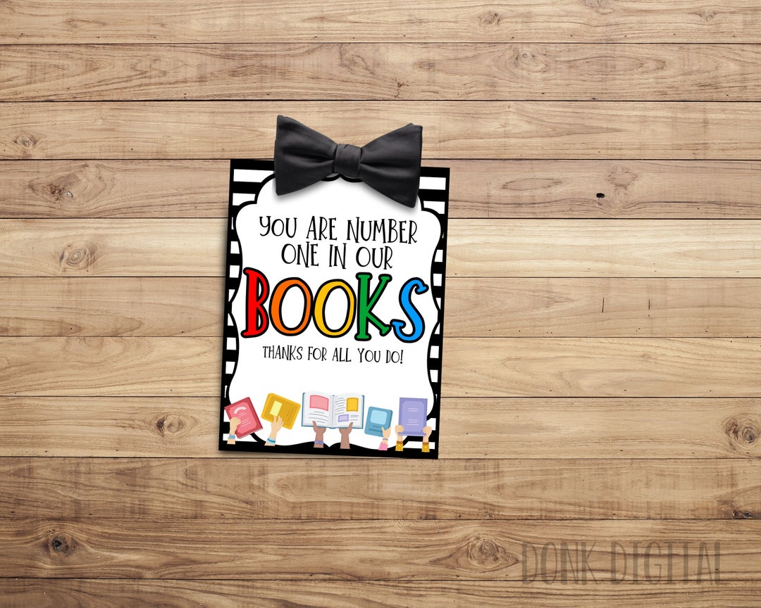Printable Librarian Appreciation Gift Tags: Thank You Bookmarks ...