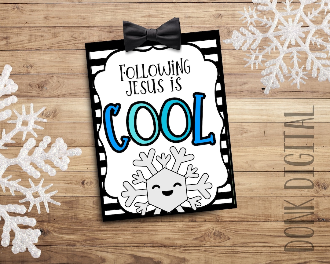 Following Jesus is COOL - Sunday School Printable - Church Printable ...