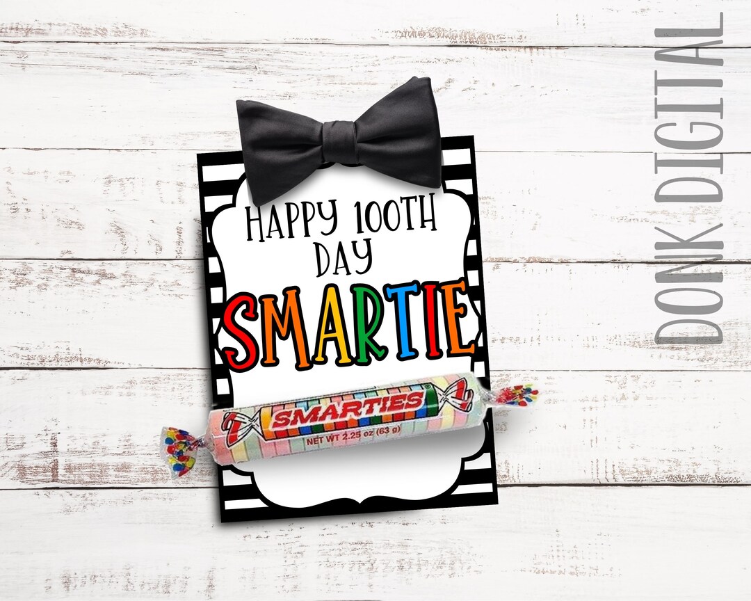 Happy 100. Tag SMARTIE Schüler Geschenk Klassenzimmer Geschenk Lehrer ...