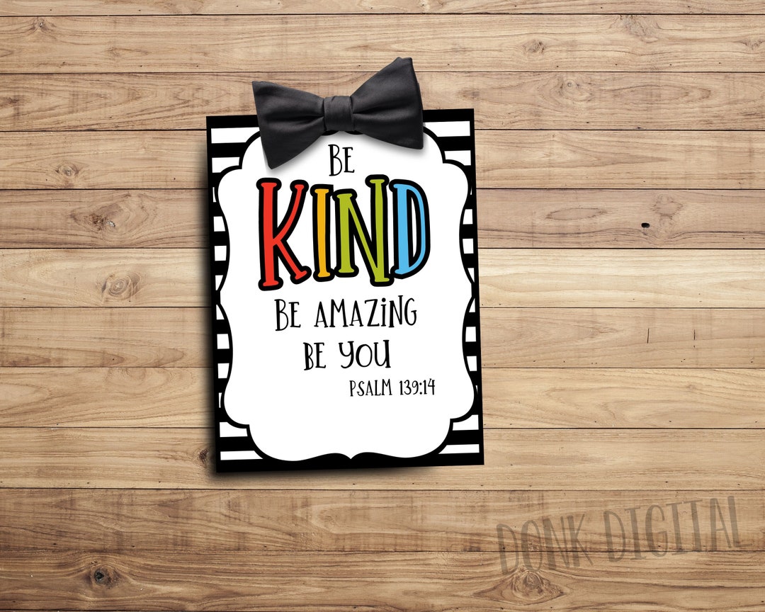 Be KIND Be Amazing Be You- Sunday School Printable - Church Printable ...