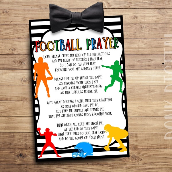 Football Prayer - Etsy