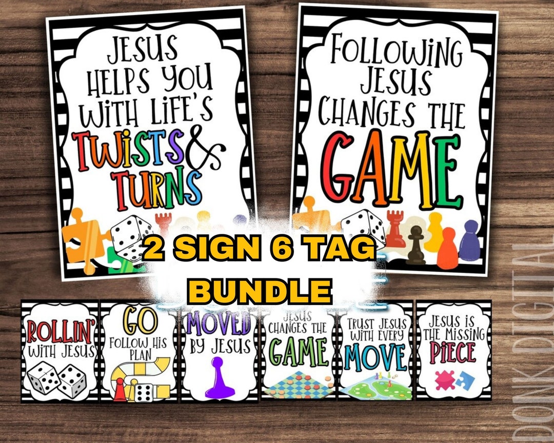 VBS Signs and Tags Bundle: Sunday School Printable (digital Download ...