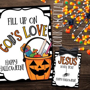 Religious Halloween Sign and Tags: Jesus Loves You Printable (PDF) - Etsy