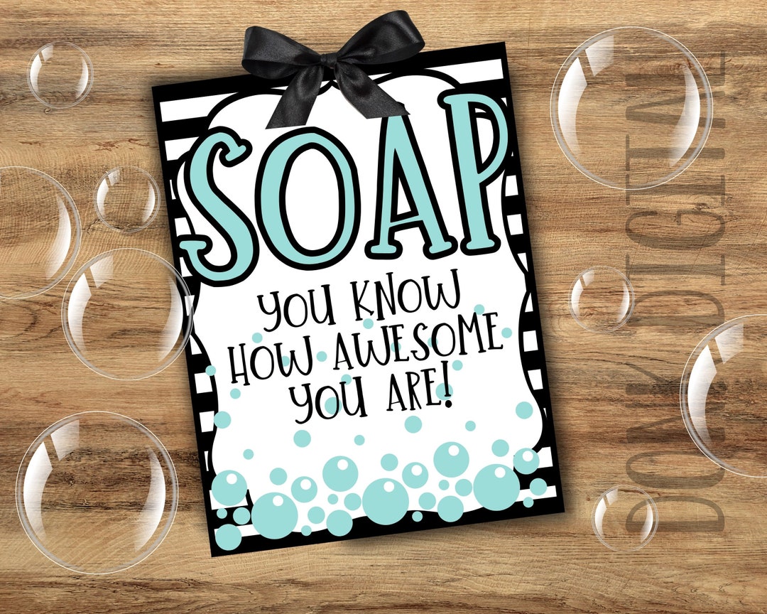 Soap Appreciation Gift Tags: Printable Favor Tags (digital Download) - Etsy