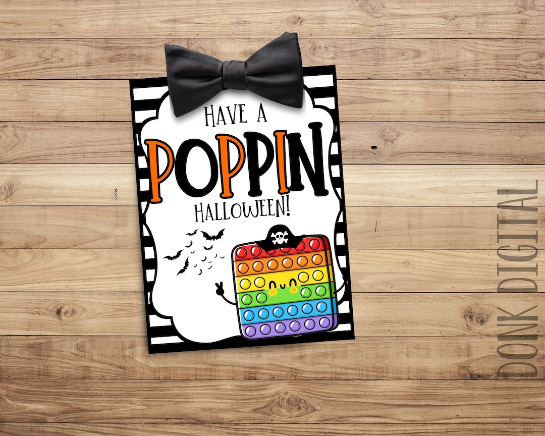 Halloween Pop It Tag: Printable Favor Tags (PDF) - Etsy
