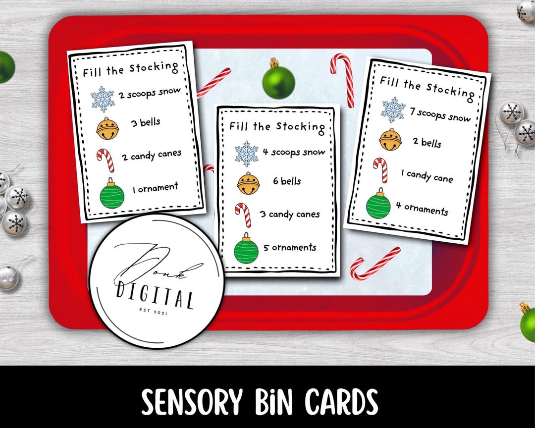 Christmas Sensory Bin: Printable Recipe Cards PDF - Etsy