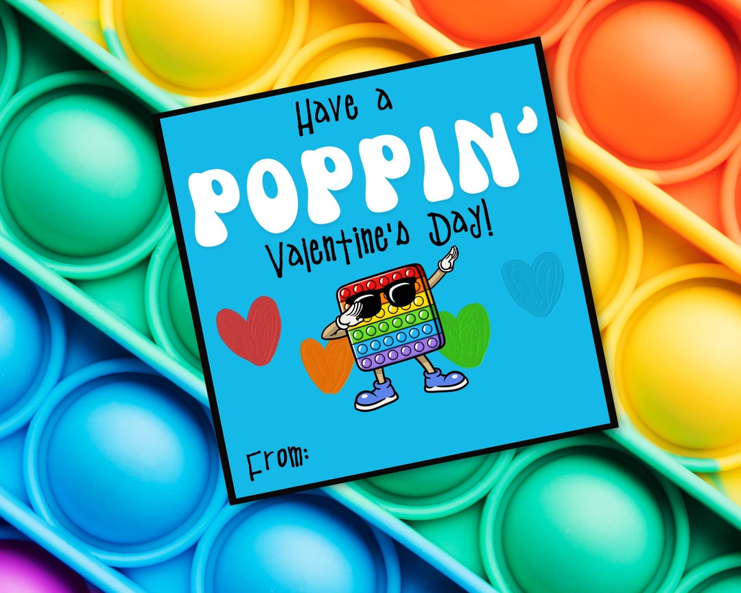 Pop It Valentines - Toy Valentine's- Printable Valentines - Printable ...