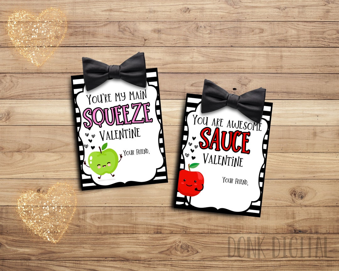 Applesauce Valentine's - Happy Valentines Day- Valentines Card ...