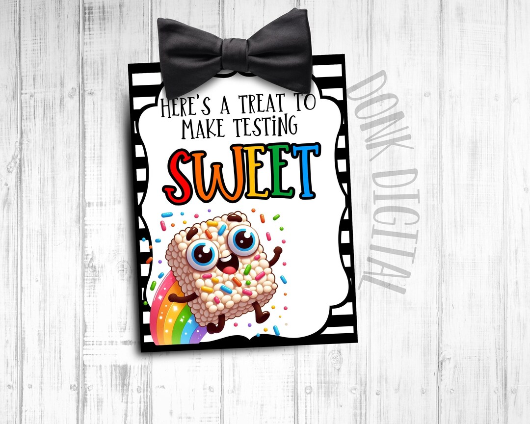 Student Motivation Tags | "here's a TREAT to Make Testing Sweet ...