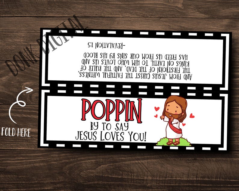 Jesus Loves You Printable: Sunday School Baggie Topper (PDF) - Etsy