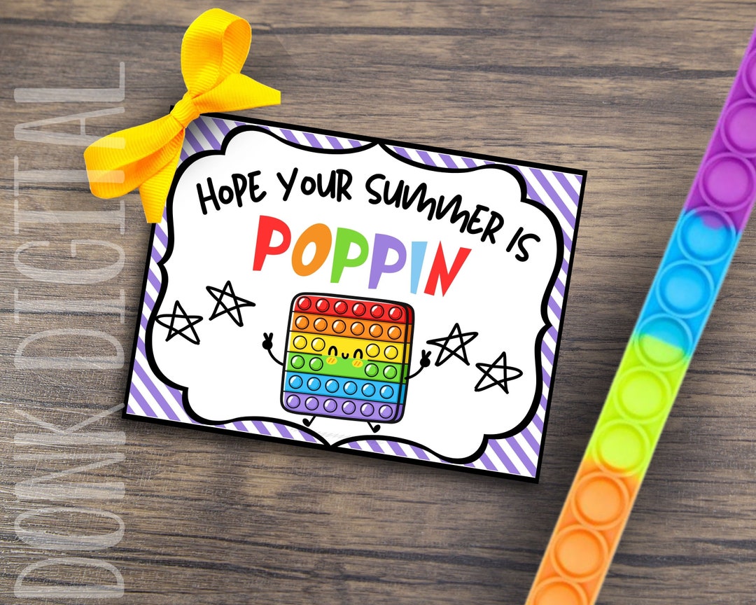Have a Poppin Summer Tag: Student Gift (PDF) - Etsy