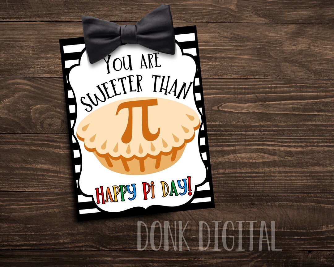 You Are Sweeter Than PI- Happy Pi Day- Pi Day Gift Tag- Pie Tag- - Etsy