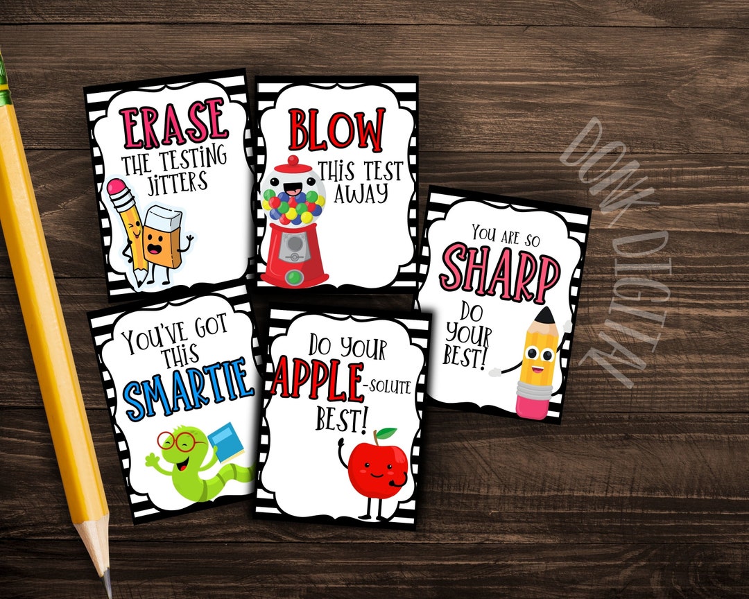 Testing Encouragement Tag BUNDLE- Encouragement Tag- Good Luck Student ...