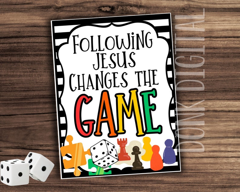Following Jesus Changes the Game Sign: 8x10 Sign (digital Download) - Etsy