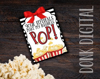Realtor Popcorn Tags, Open House Real Estate Thank You Pop by Gift Tag ...