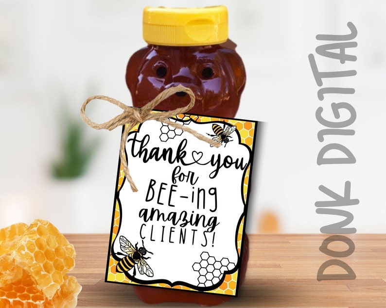 Thank You for Beeing Amazing Clients Gift Tag Pop by Tag - Etsy