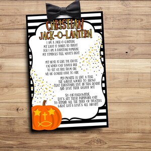 Christian Jack O Lantern Poem- Christian Halloween- Religious Halloween ...