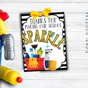 Custodian Appreciation Gift Tags: School Staff Thank You (PDF) - Etsy