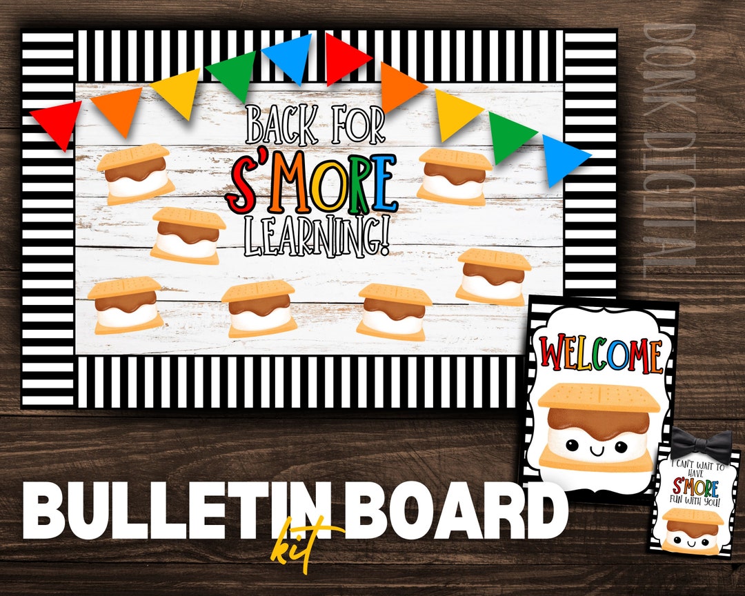 Back for SMORE Learning Bulletin Board -classroom Decor-bulletin Board ...