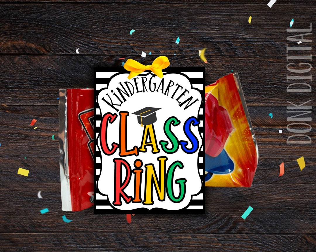 Kindergarten Class Ring- Graduation Gift - Summer Tag- School Break ...