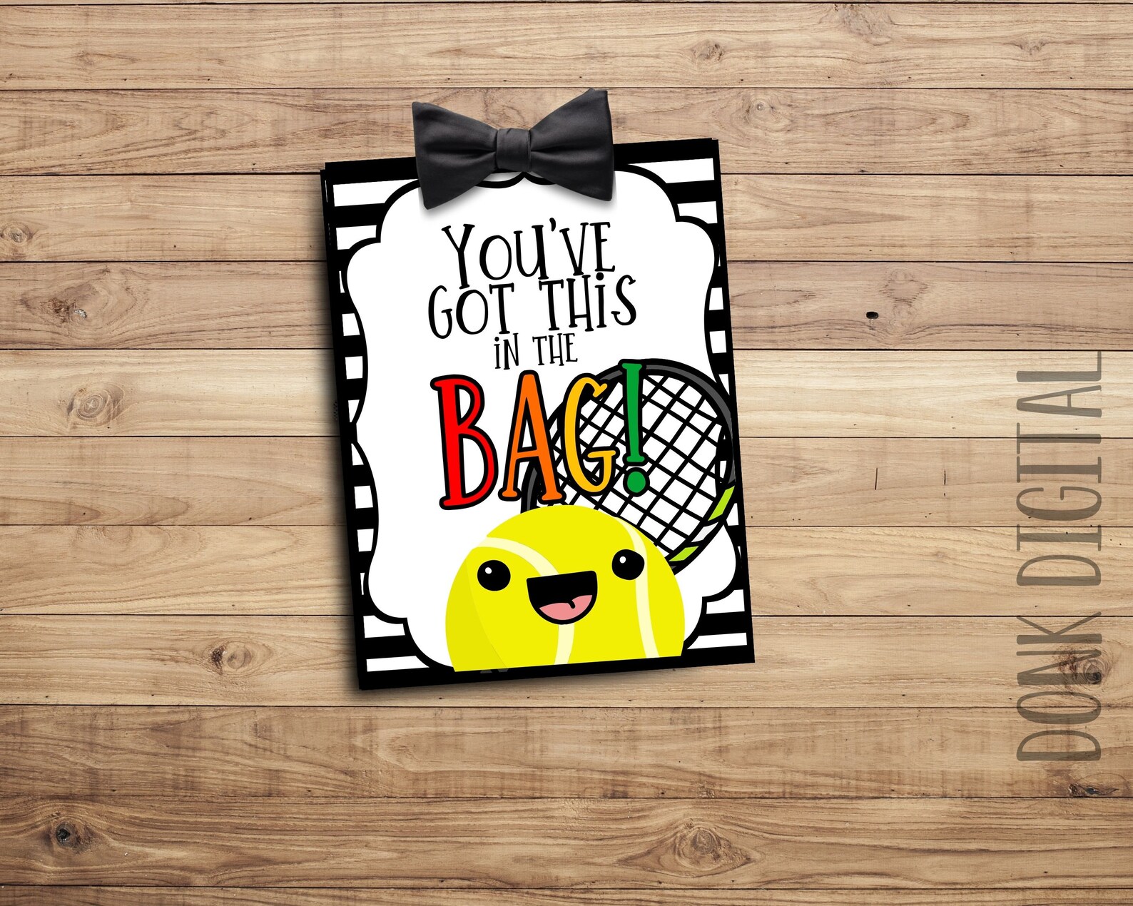 Tennis Team Gift Tags – Good Luck Treat Bag (PDF) - Etsy