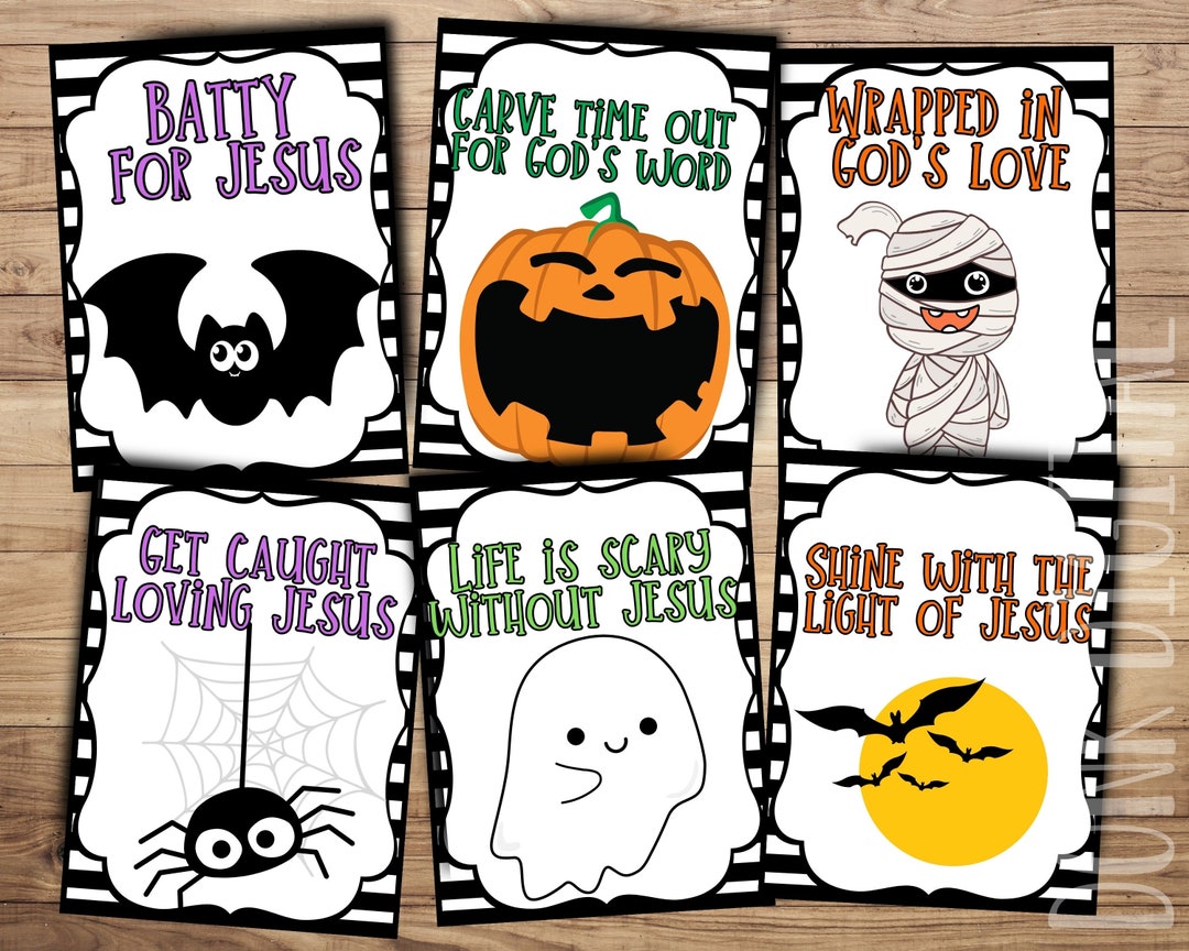 Religious Halloween Sign Bundle: Sunday School Printable (PDF) - Etsy
