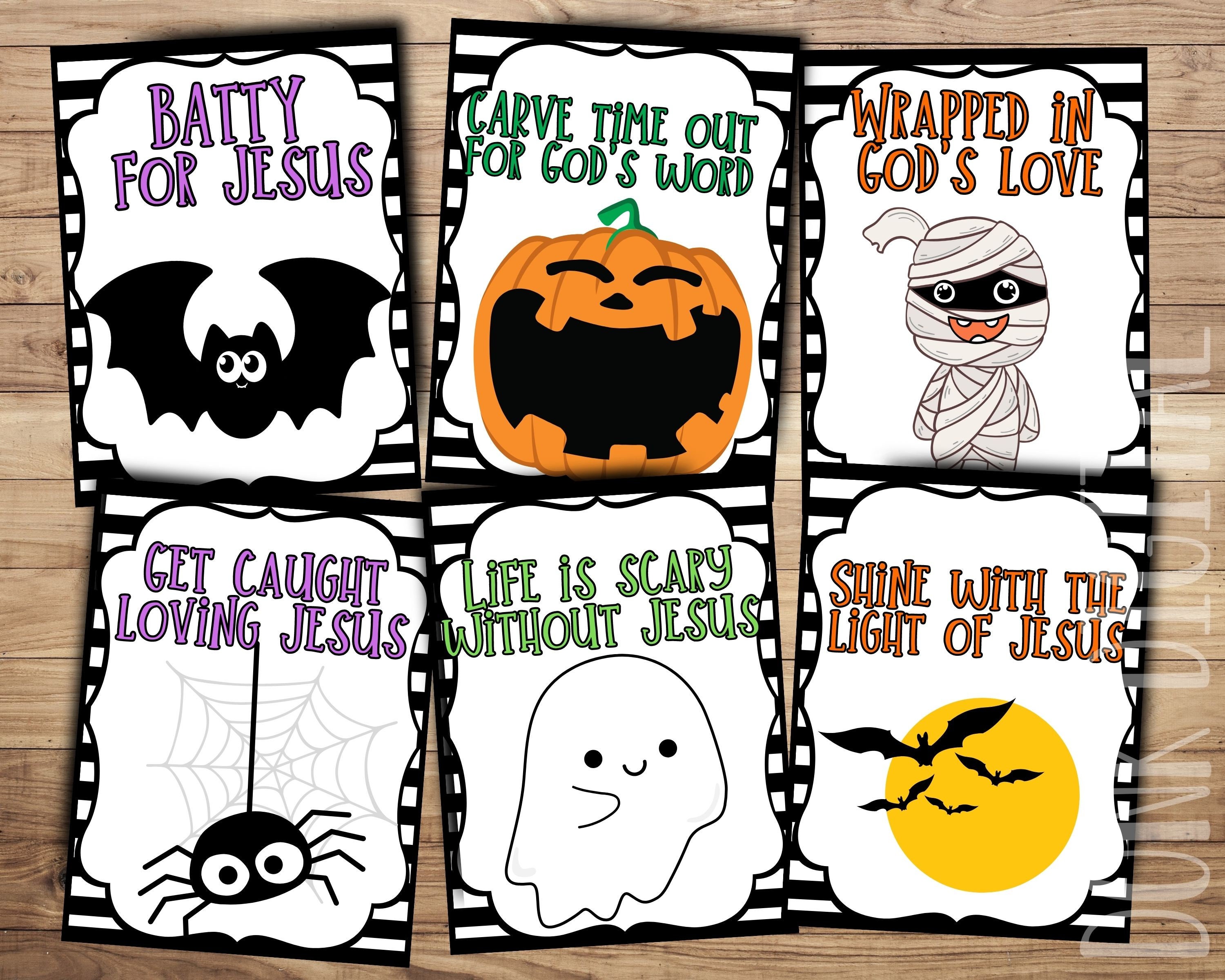 Religious Halloween Sign Bundle: Sunday School Printable (PDF) - Etsy
