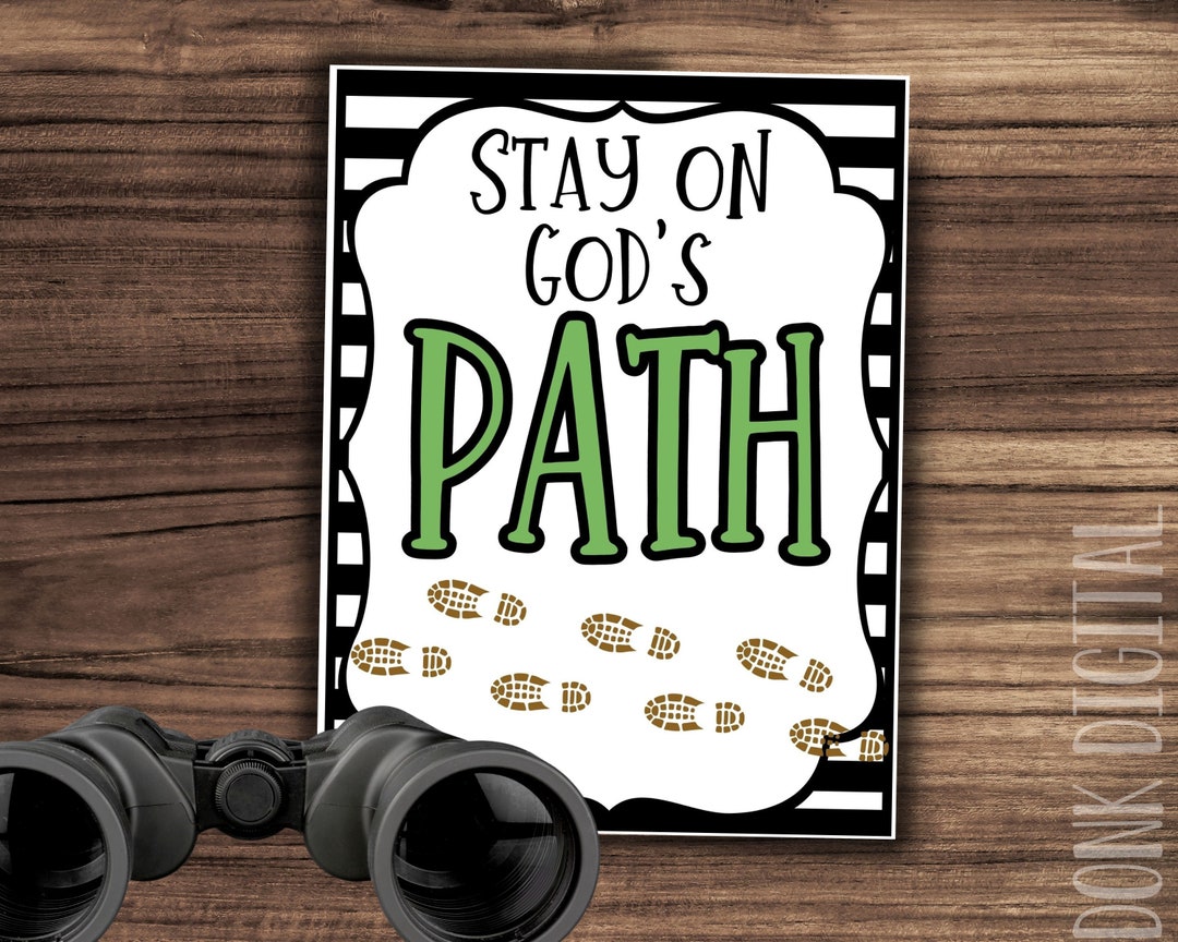 Stay on God's PATH - 8x10- Sunday School Printable - Church Printable ...