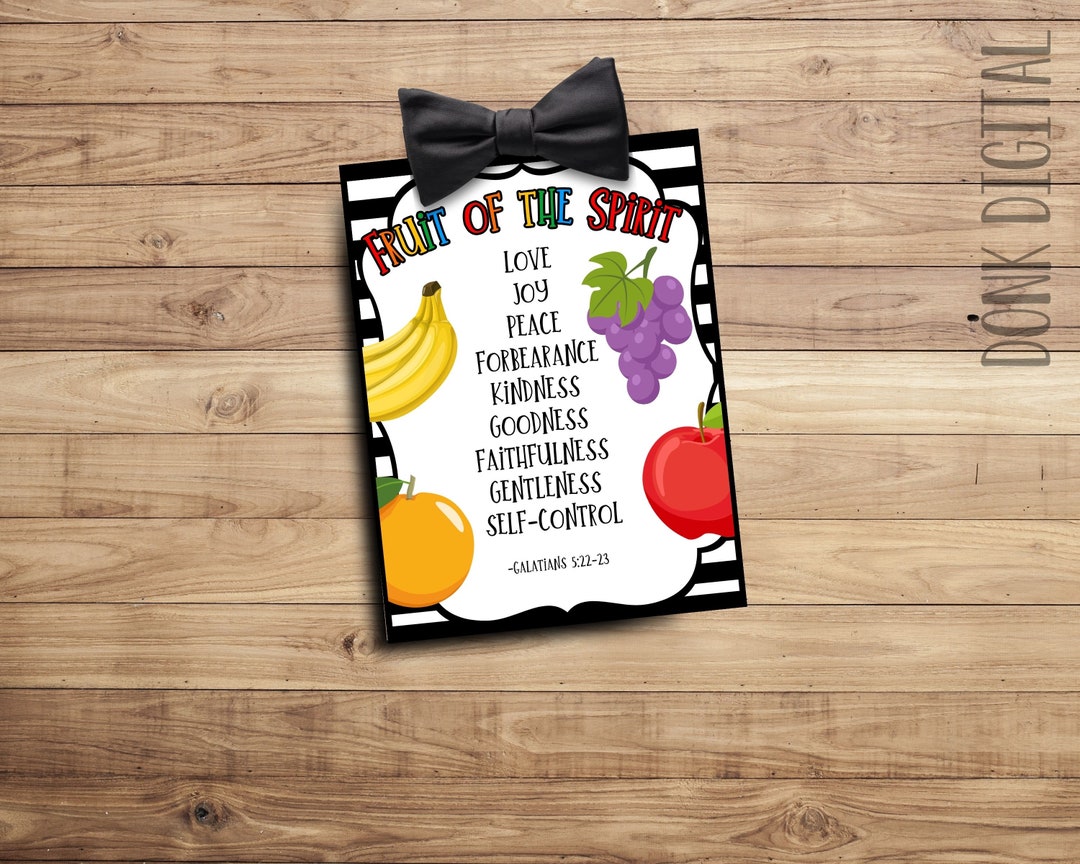 Fruit of the Spirit- Sunday School Printable - Church Printable ...