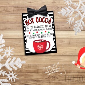 Elf Hot Cocoa- Christmas Tradition- Elf Printable- Elf Arrival- Class ...