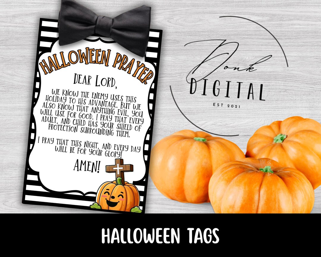 Christian Halloween Prayer Handout: Digital Download (PDF) - Etsy