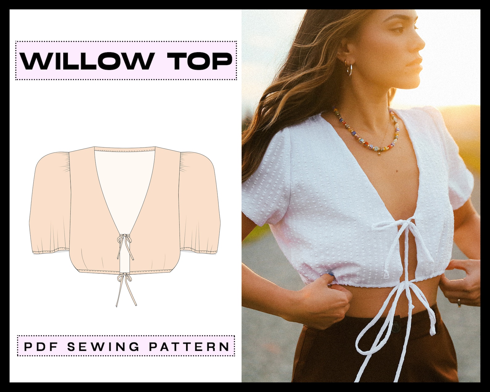 PDF Willow Top Digital SEWING Pattern Cottage Crop Puff - Etsy