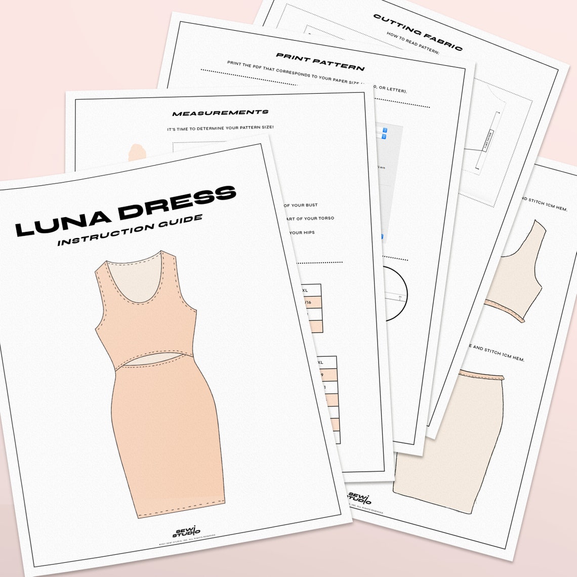 PDF Luna Bodycon Dress Digital SEWING Pattern Sexy Cutout | Etsy