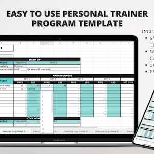 Personal Trainer Program Template NASM / Electronic + PDF Version + PT ...