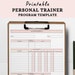 Printable Personal Training Program Template / PDF Template / Fitness ...